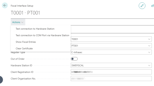 BackOffice Setup for the POS Terminal Card