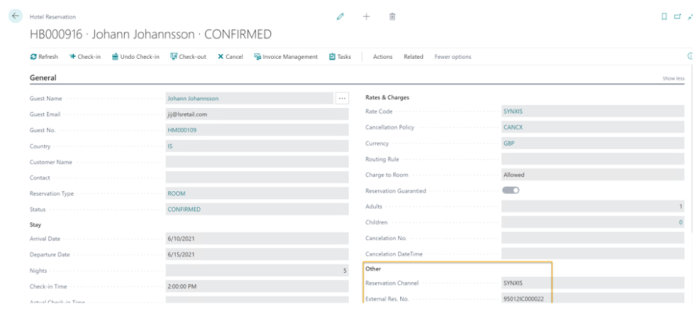 SynXis Central Reservation System