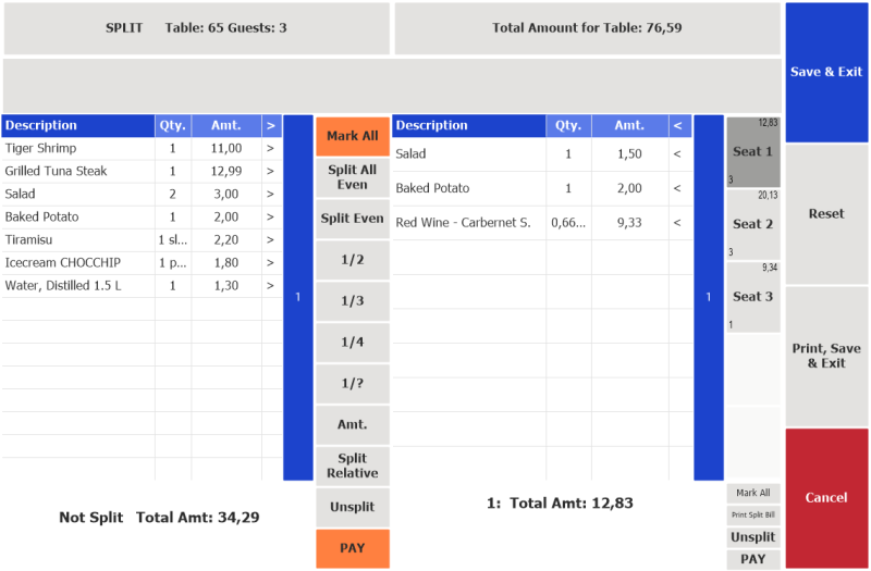 The Split Bill Panel