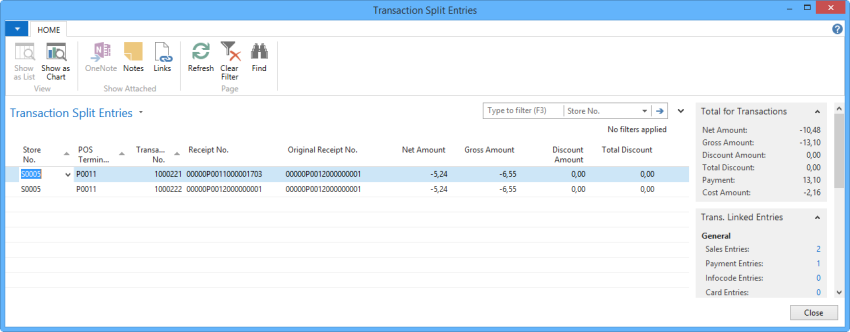 Viewing Posted Transactions