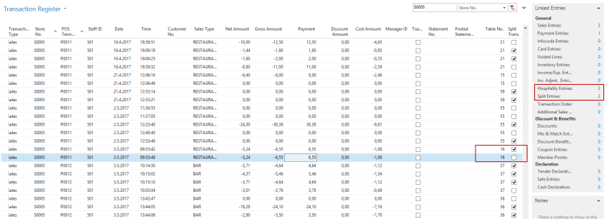 Viewing Posted Transactions