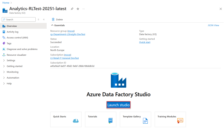 Analytics Azure Data Factory