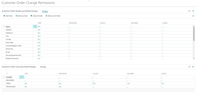 How to: Set Up Customer Order Change Permissions
