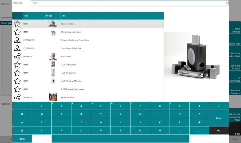 Searching on the POS