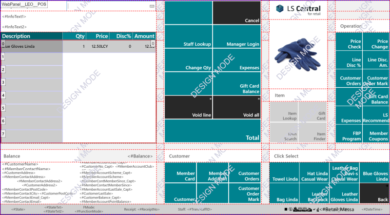 Setting Up Design Mode for the POS