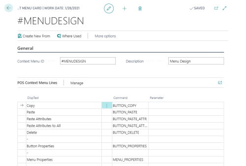 Setting Up Design Mode for the POS