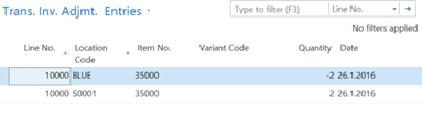 Transaction Tables