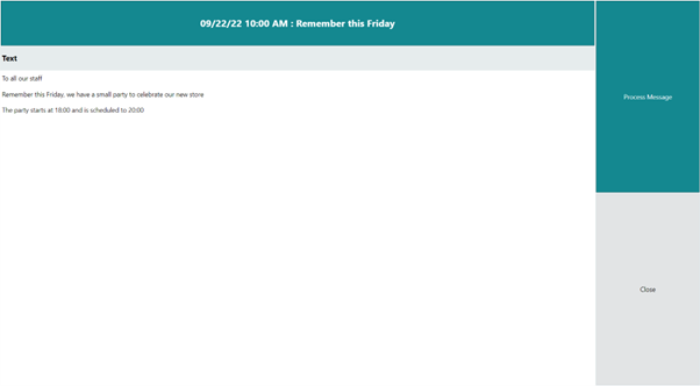 Retail Messages in the POS