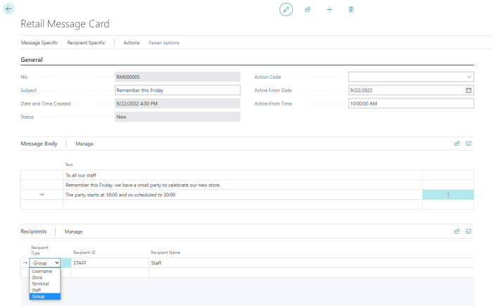How to: Work With Retail Messages