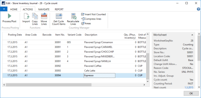 How to: Do Stock Counting in Store Inventory
