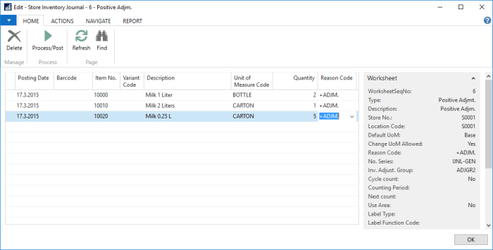 How to: Do a Positive Adjustment in Store Inventory