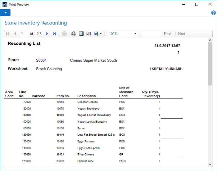 How to: Print a Recounting List Report